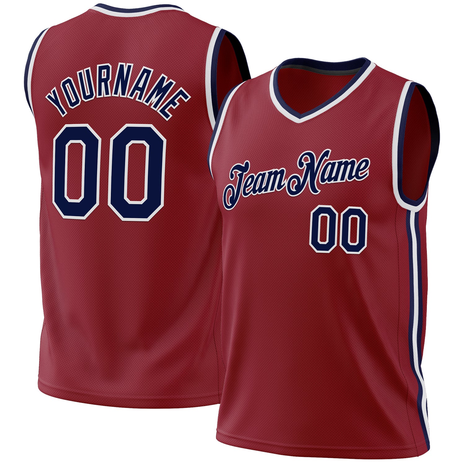 2024 Custom Maroon Navy-White Authentic Throwback Basketball Jersey ...