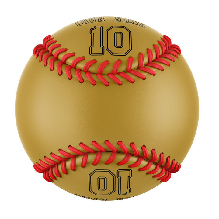 Personalized Old Gold Leather Old Gold Authentic Baseballs – FansCustom