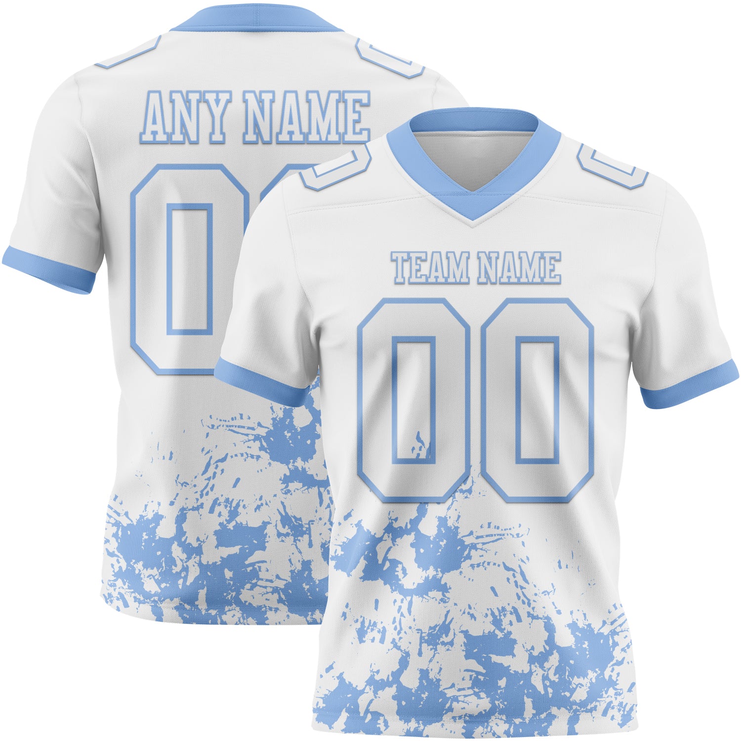 2025 Custom 3D Pattern Splash Authentic Football Jersey White White ...
