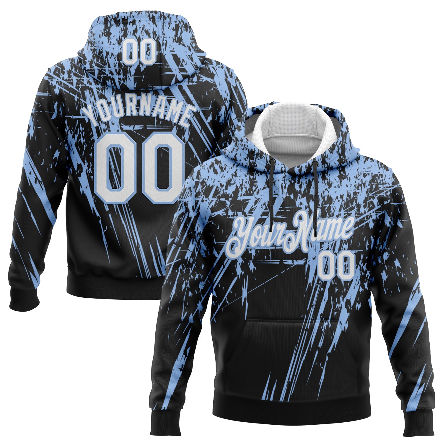2025 Custom 3D Pattern Design Splash Grunge Art Sports Pullover ...