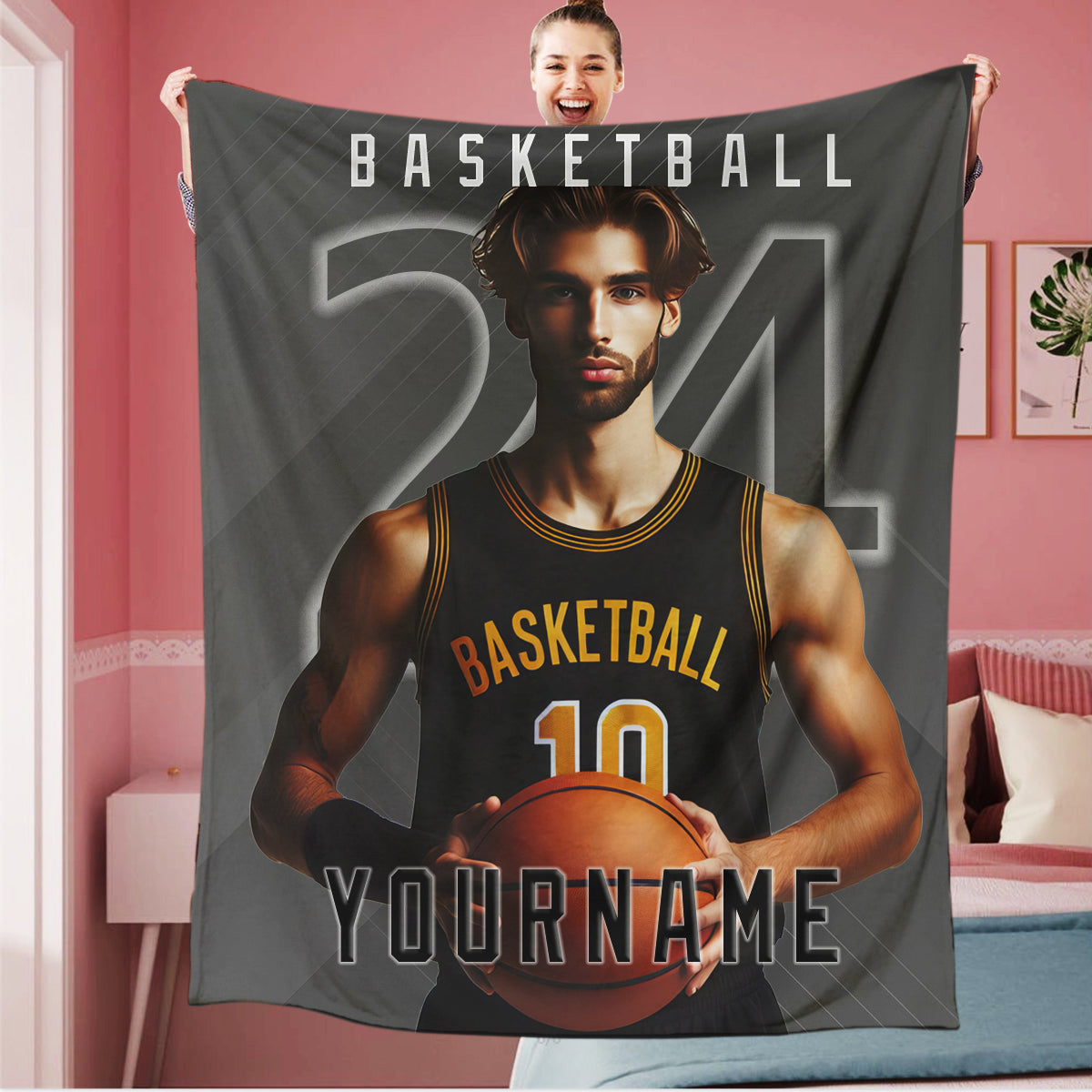 Personalized Basketball Team Photo Sports Blanket – FansCustom