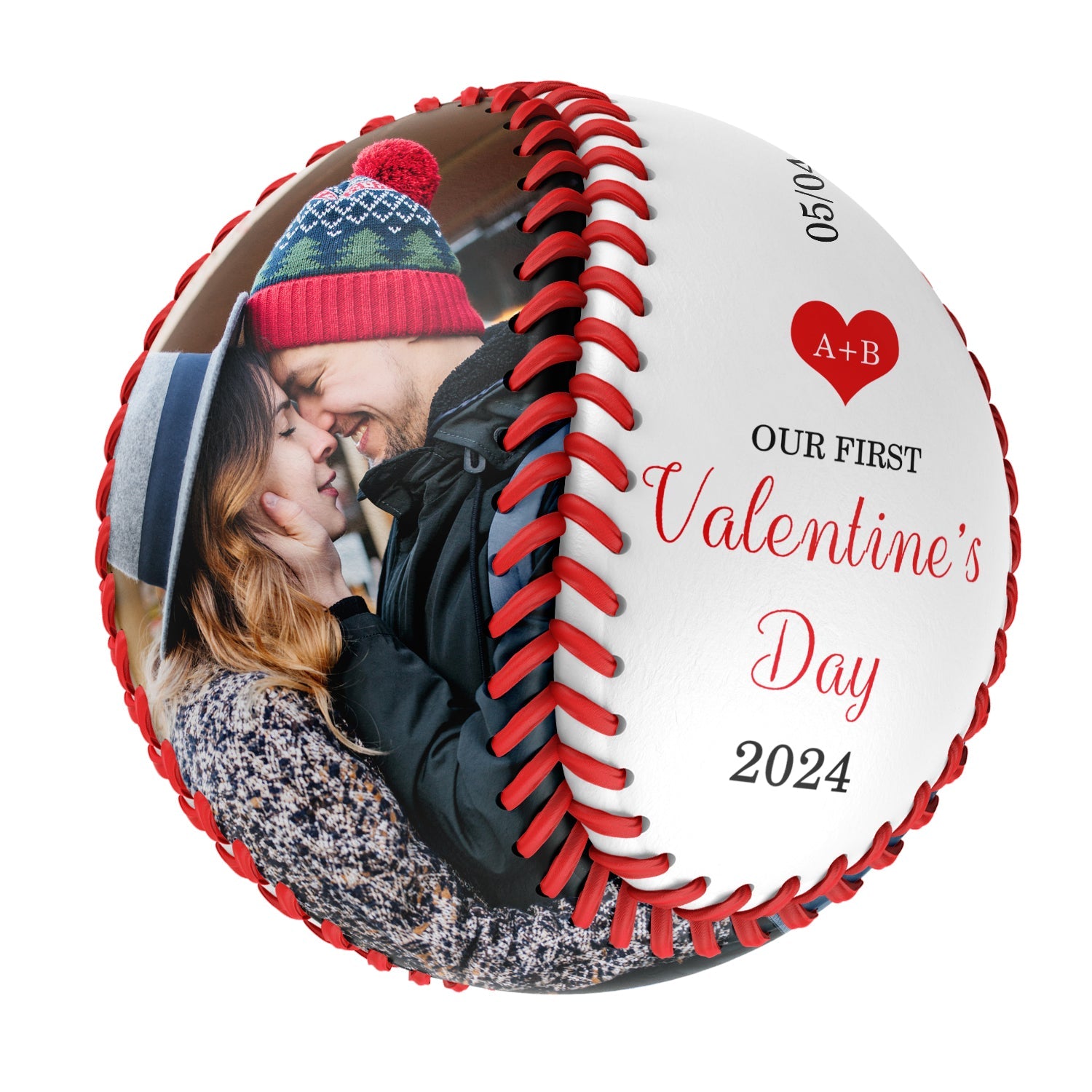 Our First Valentine's Day Personalized Anniversary Name Date Photo Whi ...