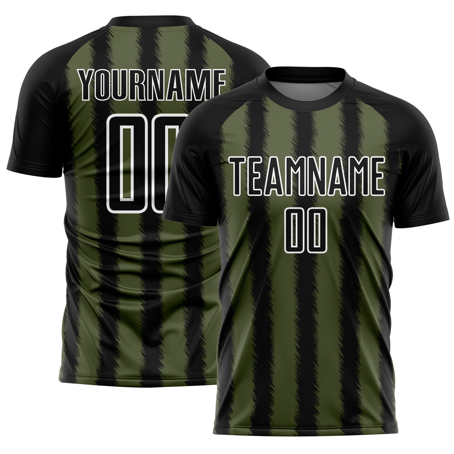 2025 Custom Black Olive-White Line Sublimation Soccer Uniform Jersey ...
