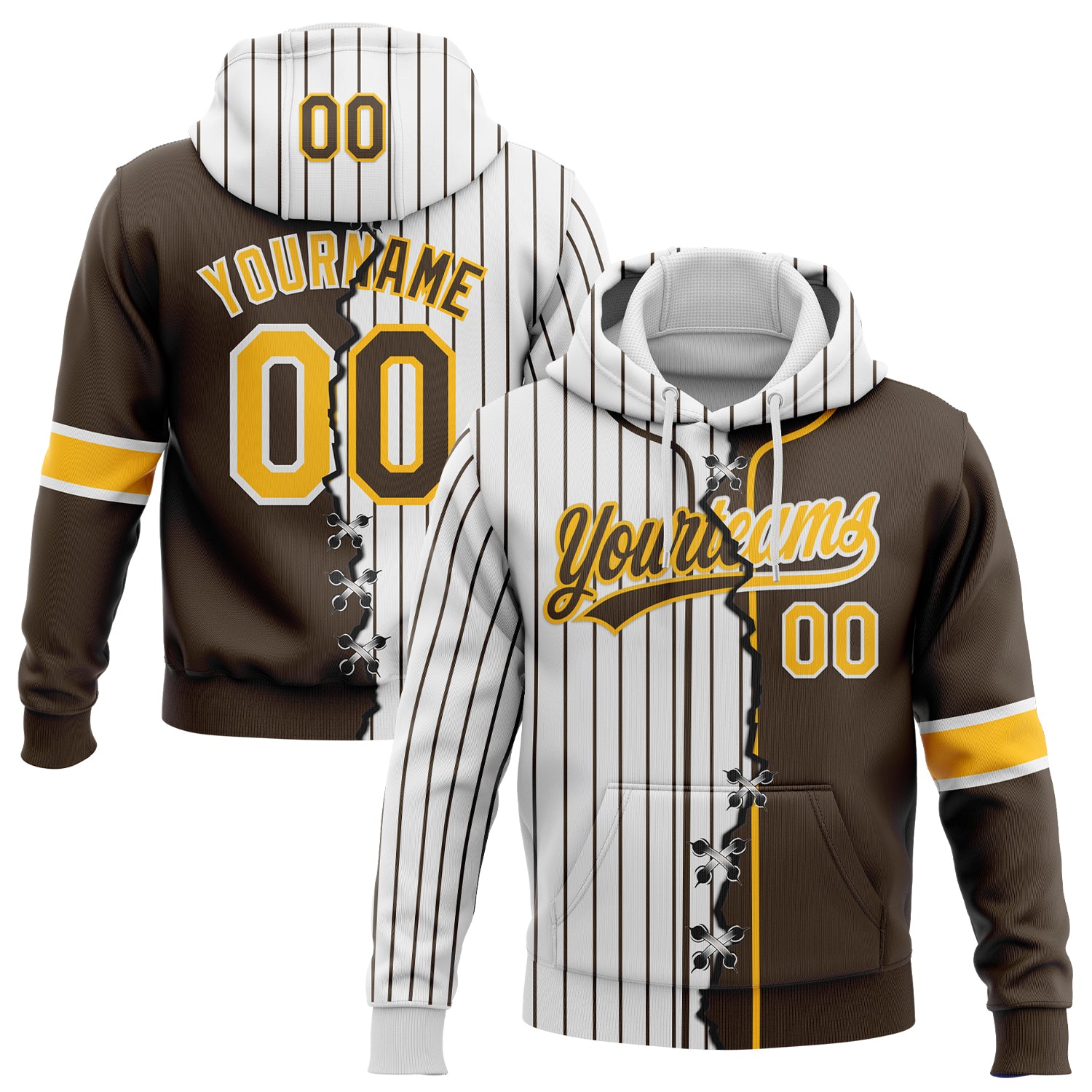 2025 Custom Split Ripped Pattern Sports Pullover Sweatshirt Hoodie ...