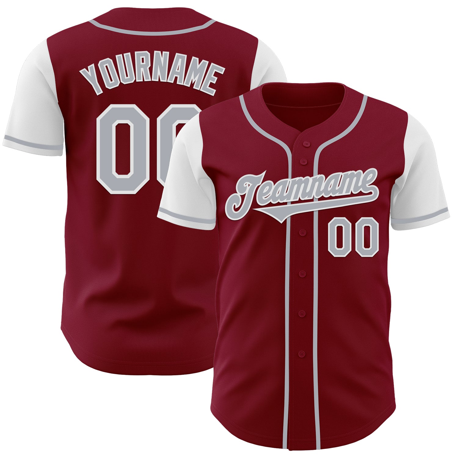 2025 Custom Crimson Gray-White Authentic Two Tone Baseball Jersey Sale ...