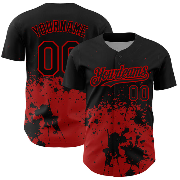 Custom Abstract Splash Grunge Baseball Jerseys and Uniforms Authentic ...