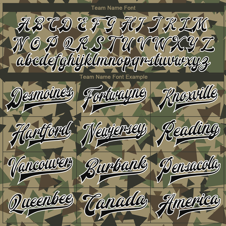 Custom Camo Black-White Geometric Camouflage 3D Bomber Full-Snap ...