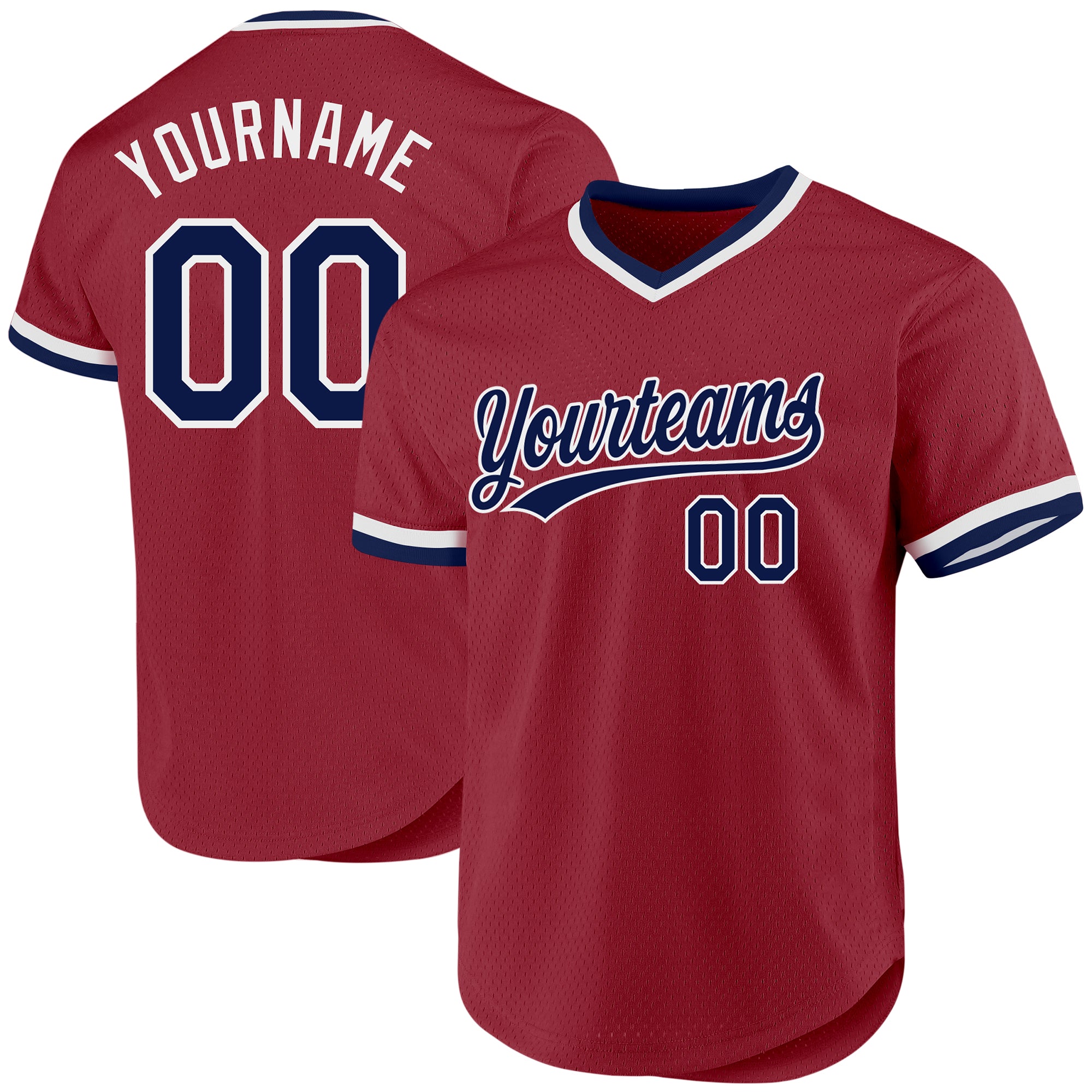 2024 Custom Maroon Navy-White Authentic Throwback Baseball Jersey Sale ...