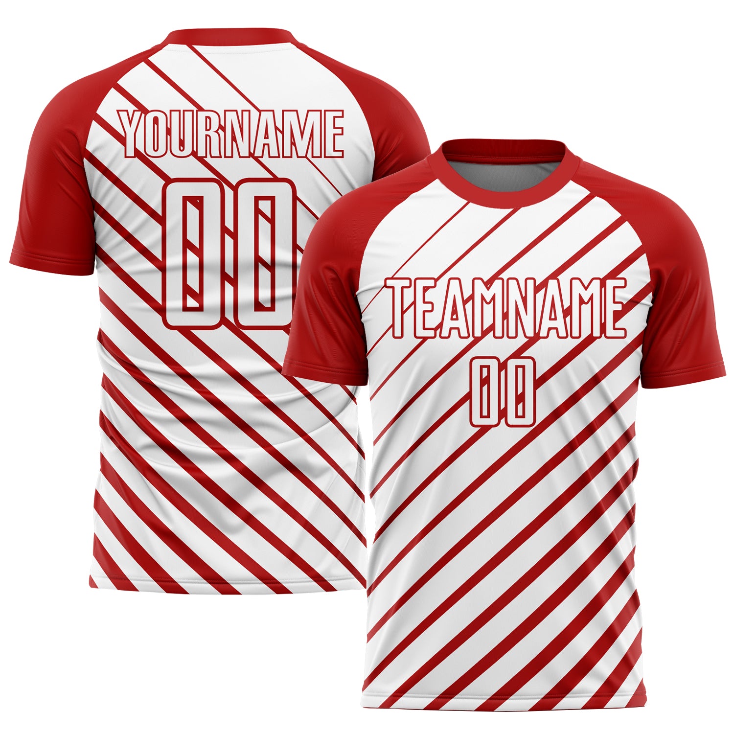 Custom Red White Sublimation Soccer Uniform Jersey Sale Online – FansCustom